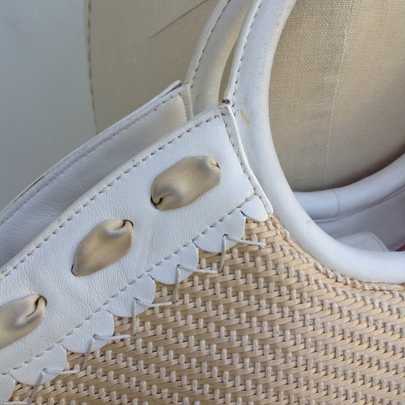 Cole Haan | Bags | Vintage Cole Haan Sarah Straw Sp6 Tote Handbag ...